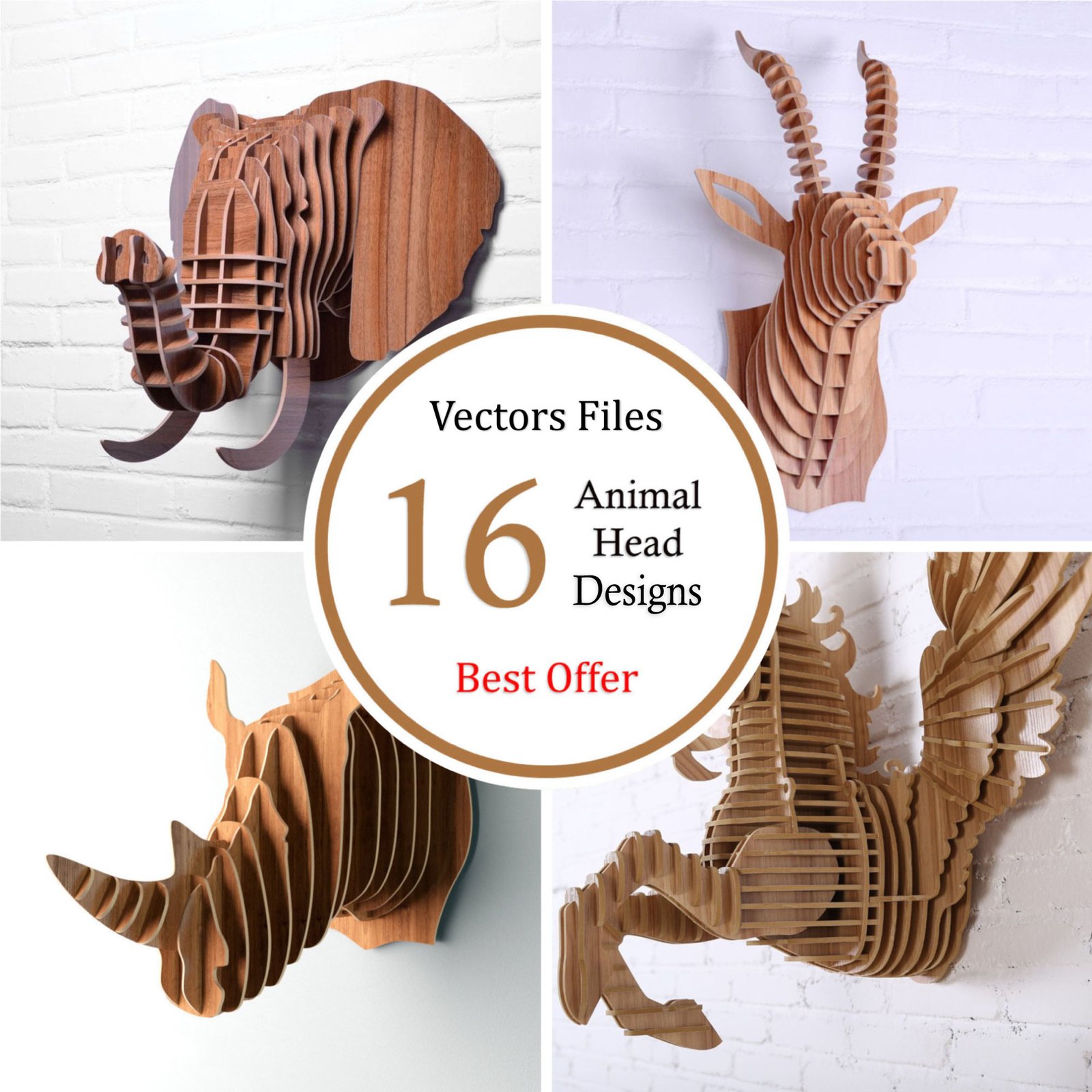 Animal Heads Designs – Indesignoo
